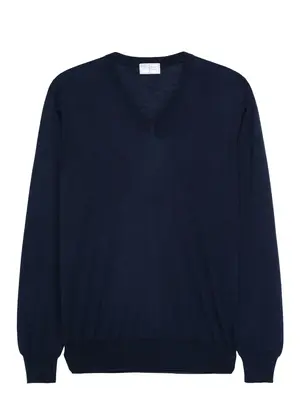 Fedeli Knitted Cashmere Sweater - Blue