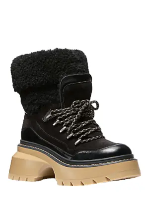 michael kors-Michael Kors Shiloh Mixed-Media Boots