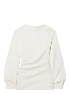 Proenza Schouler Alexis Gathered Crepe Top - Off-white
