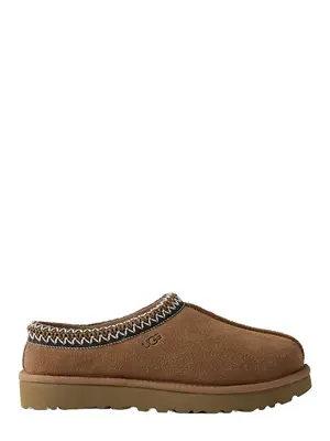 UGG UGG Tasman Embroidered Shearling Slippers Brown