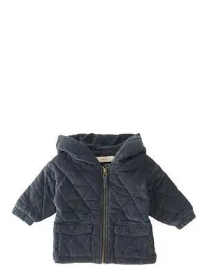 PEHR Organic Cotton Corduroy Quilted Hooded Jacket - Ink Blue