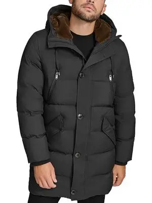 Andrew Marc Redcliffe Down Parka With Faux Fur Trim - Black