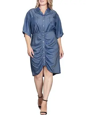 STANDARDS & PRACTICES Denim Shirt Dress - Dark Indigo