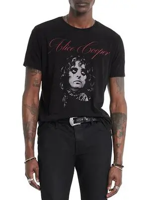John Varvatos Alice Cooper Graphic Tee - Black