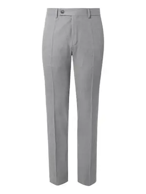 SLOWEAR Venezia 1951 Tapered Cotton And Virgin Wool-blend Twill Trousers - Gray