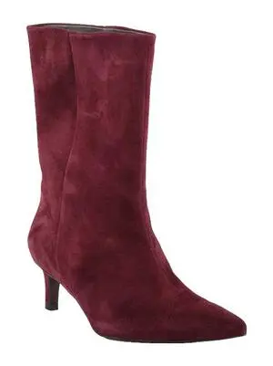 Seychelles Game Changer Pointed Toe Kitten Heel Boots - Mahogany Suede