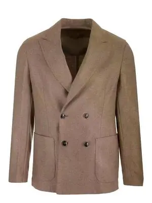 BARBA NAPOLI Flannel Blazer - Brown