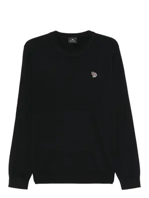 Paul Smith Zebra-patch Sweater - Black