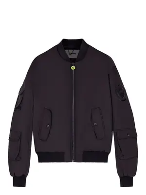BARROW Logo-appliqué Bomber Jacket - Black