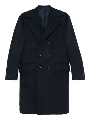 Kiton Felted Cashmere Coat - Blue