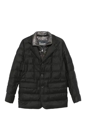 Herno Checked Puffer Jacket - Grey