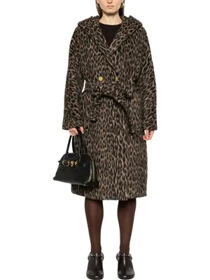 Tagliatore Daisy Leopard-print Coat - Brown