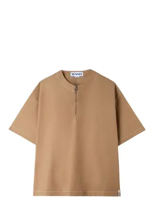 Sunnei Zip-up T-shirt - Neutrals