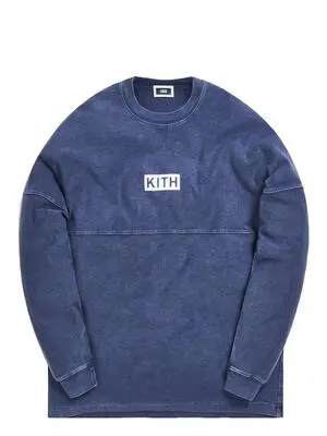 Kith Paneled Long Sleeve Tee Shirt - Dark Indigo