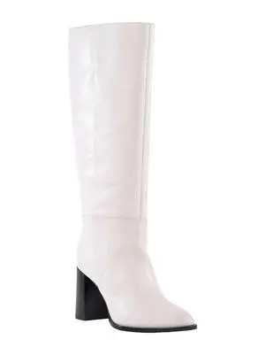 Seychelles Seychelles Push To Start Knee High Boot White Leather