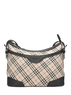 Burberry House Check Jacquard Shoulder Bag - Black