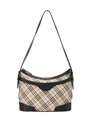 Burberry House Check Jacquard Shoulder Bag - Black