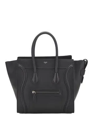 CELINE Drummed Calfskin Micro Luggage