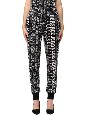 Versace Printed Pants - Black