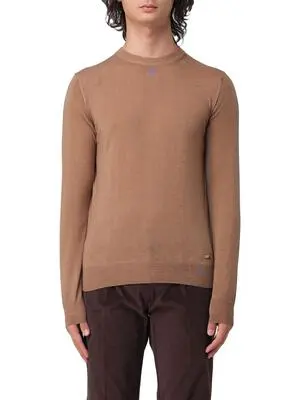 BROOKSFIELD Shawl Collar Ribbed Wool Cardigan With Buttons - Brown