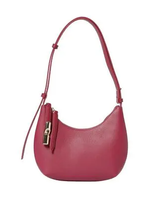 Furla Hobo Bag In Hammered Calfskin - Brown