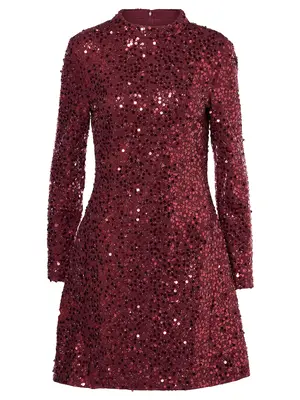 Simkhai Safia Sequined Minidress - Burgundy