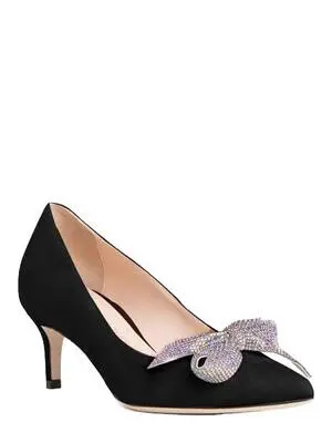 BEAUTIISOLES Frida Pointed-toe Kitten Heel Pump - Black