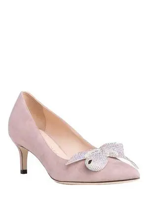 BEAUTIISOLES Frida Pointed-toe Kitten Heel Pump - Light Pink