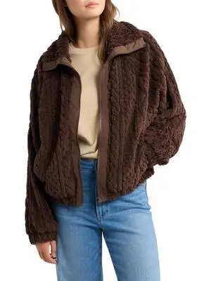 THREAD & SUPPLY Thread & Supply Cable Stitch Fleece Jacket