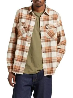 Brixton Bowery Flannel Button-up Shirt - Whitecap/pinecone Brown/burro