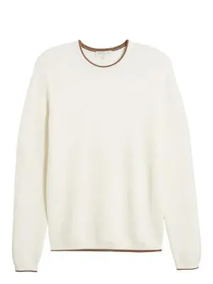 JACK VICTOR Belvedere Merino Wool Sweater - Ecru