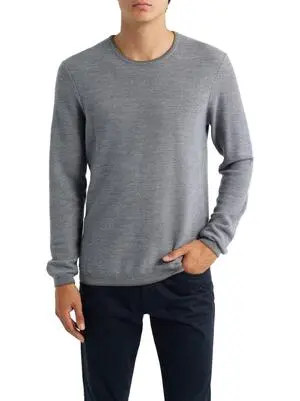 JACK VICTOR Belvedere Merino Wool Sweater - Grey