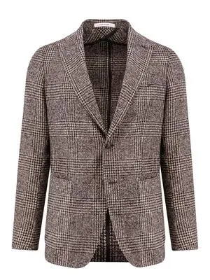 Tagliatore Single-breasted Prince Of Wales Blazer - Brown
