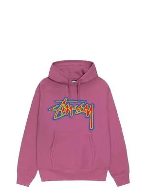StÜssy Thermal Stock Hoodie - Berry