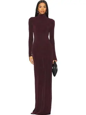 SEROYA Kim Maxi Dress - Wine