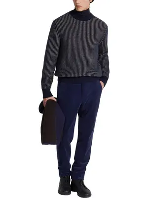 Zegna Two-tone Jumper - Blue