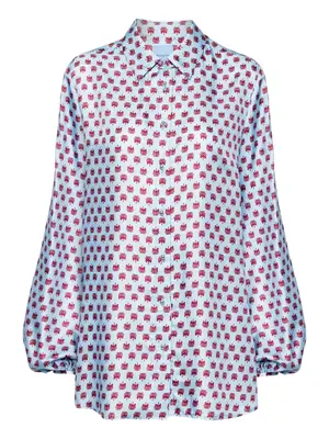 MACGRAW Scholarship Printed Shirt - Blue