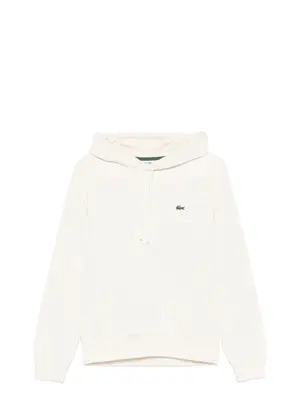 Lacoste Crocodile-patch Hoodie - Neutrals