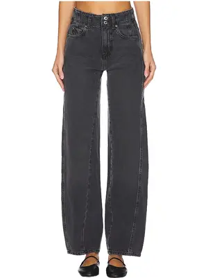Free People Aster Straight Leg Jeans - Asteroid