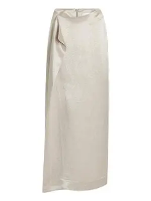 BONDI BORN Wrapped Satin Maxi Skirt