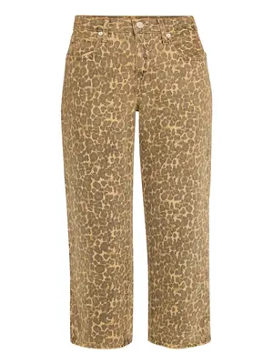 AMO Billie Cropped Jeans - Leopard