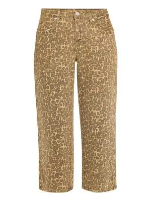 AMO Billie Cropped Jeans - Leopard