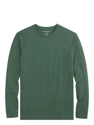 Mack Weldon Long Sleeve Pima Crewneck Tee - Greenlake