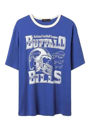 Junk Food Clothing Nfl Buffalo Bills Oversized Ringer Tee - Liberty