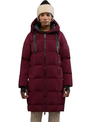 ALPENHAUS Cluze Mid-length Square Quilted Puffer - Cabernet