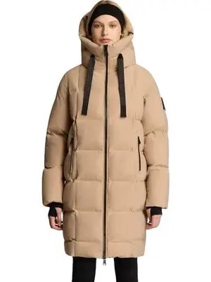 ALPENHAUS Cluze Mid-length Square Quilted Puffer - Sandstone