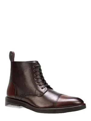 ANTHONY VEER James Lace-up Boot - Chocolate Brown Burnished
