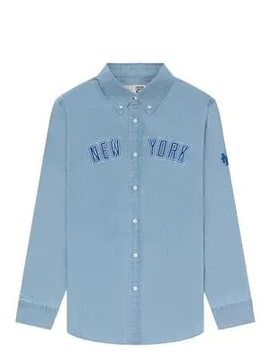 Aimé Leon Dore X New York Mets Chambray Shirt - Light Wash