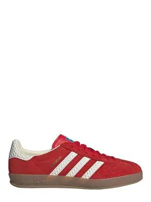Adidas Gazelle Indoor Gum Sneakers Better Scarelet Red/off White/gold Metallic
