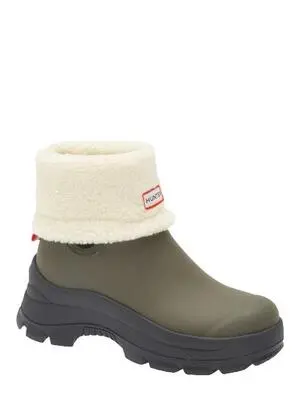 Hunter Esme Lug Sole Waterproof Snow Bootie - Galloway Green